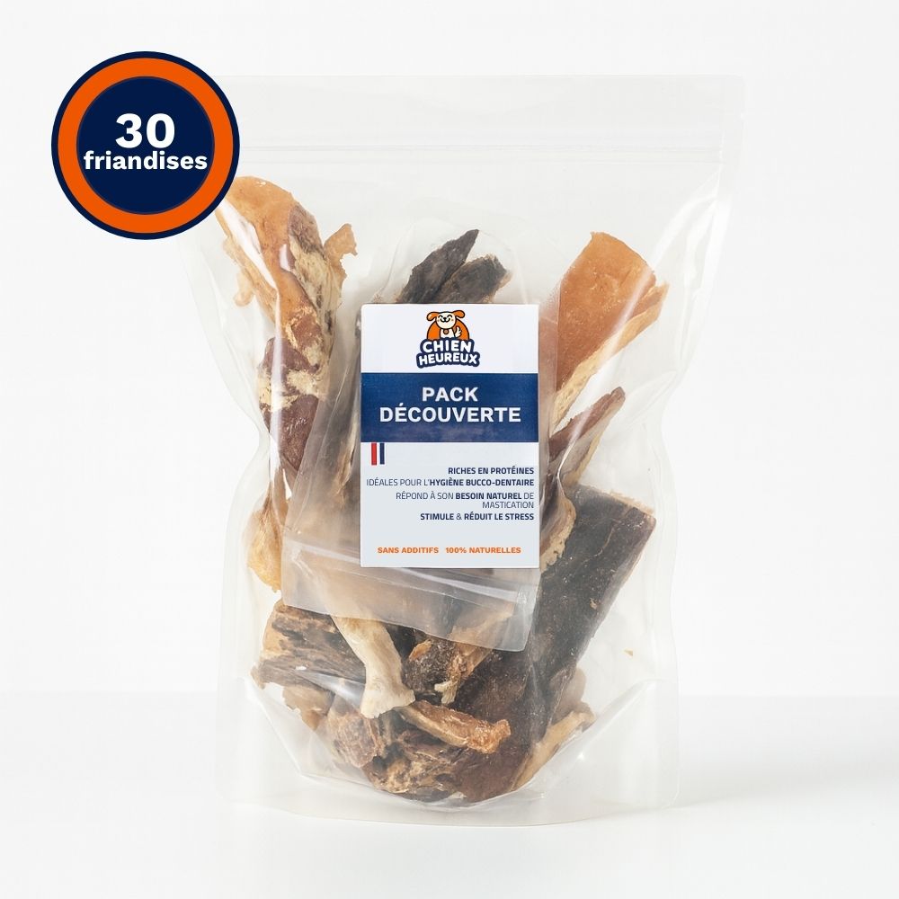 Pack Découverte - 30 Friandises Naturelles 🐶 – Chien Heureux